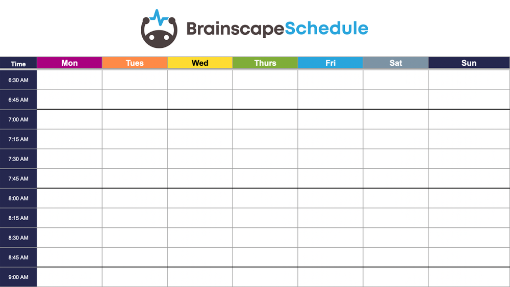 Free study planner and class schedule sheets | Brainscape Academy