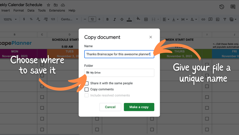 Free study planner and class schedule sheets | Brainscape Academy